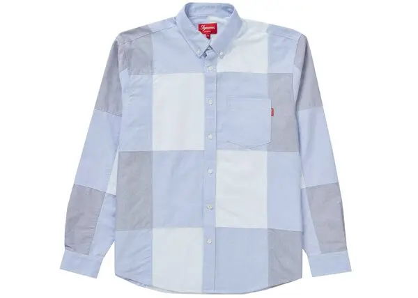 Supreme Patchwork Oxford Shirt - Blue