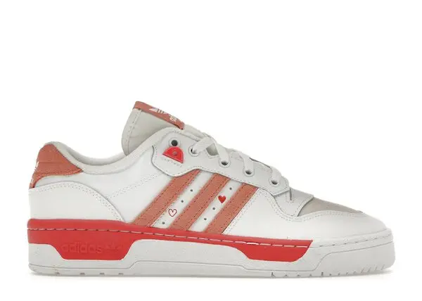 Adidas Rivalry Low Valentine's Day Sneakers - Cloud White/wonder Clay/bright Red