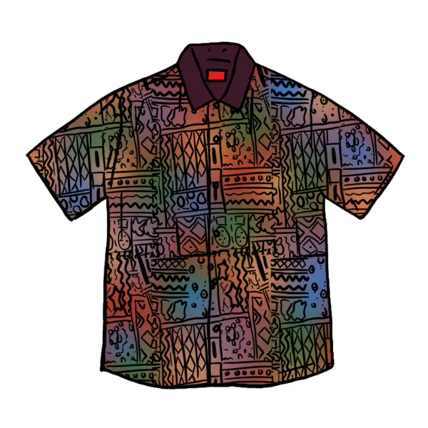 Supreme Patchwork Knit Zip Up Polo Shirt