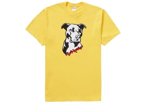 Supreme Pitbull Tee Shirt - Acid Yellow