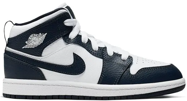 JORDAN 1 Mid Sneakers - White/metallic Gold/obsidian