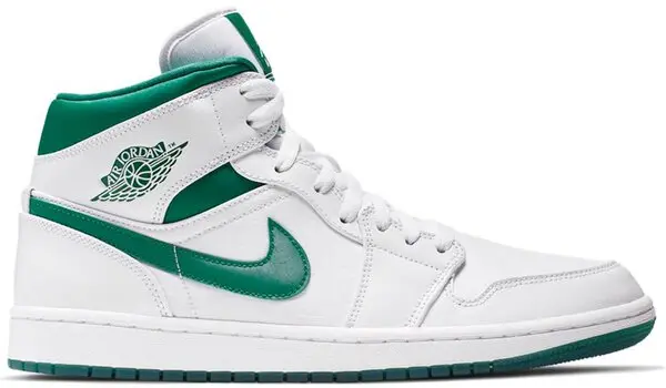 JORDAN 1 Mid Sneakers - White/mystic Green