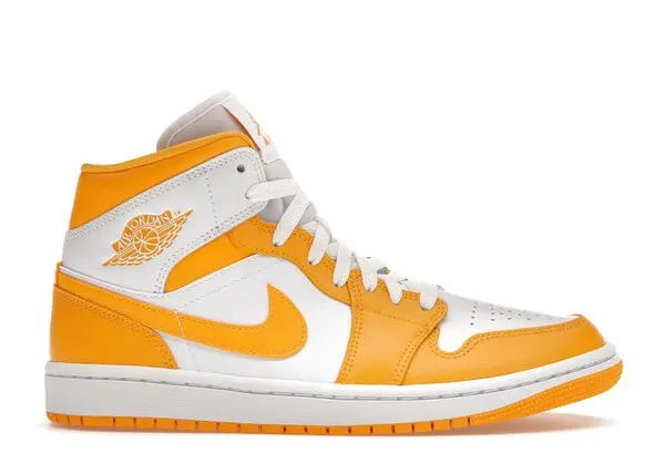 JORDAN Air 1 Mid Sneakers - White/university Gold