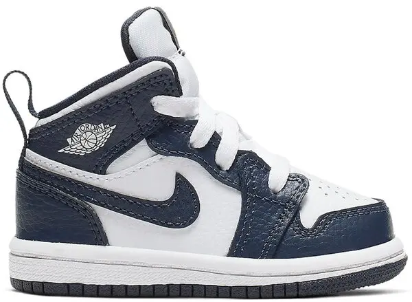 JORDAN 1 Mid Sneakers - White/metallic Gold/obsidian