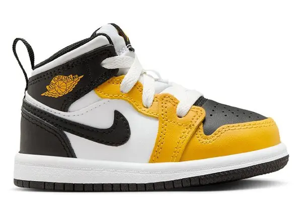 JORDAN 1 Mid Sneakers - Yellow Ochre/black/white