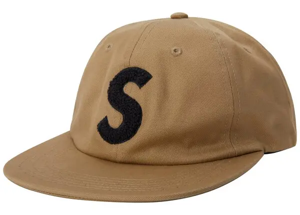 Supreme Chenille S Logo 6-panel Hat - Tan