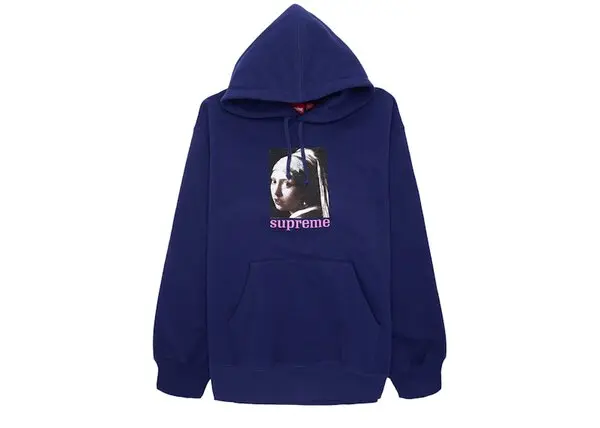 Supreme Pearl Hooded Sweatshirt - Washed Navy Blue