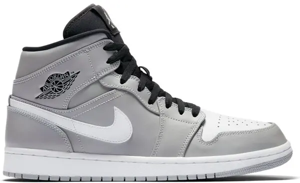 JORDAN 1 Mid Sneakers - Wolf Grey/white/black