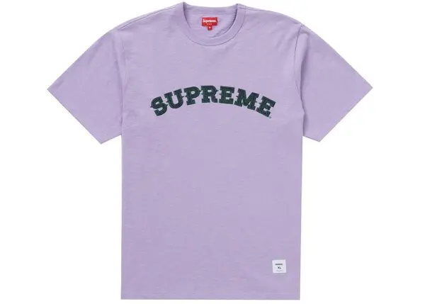 Supreme Plaid Applique Short Sleeve Top - Violet