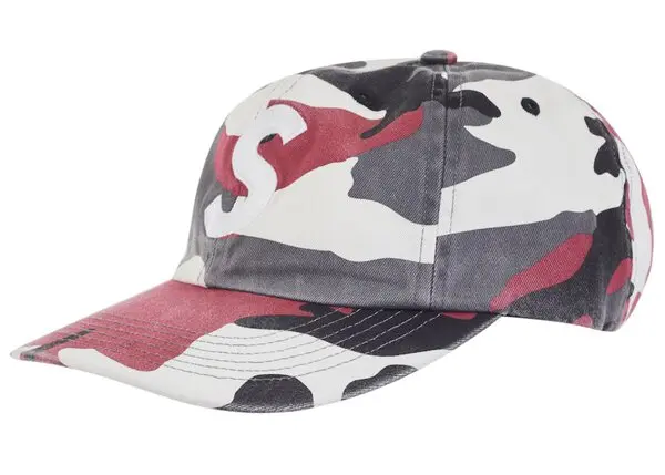 Supreme Pigment Print S Logo 6-panel Cap - Red Camo