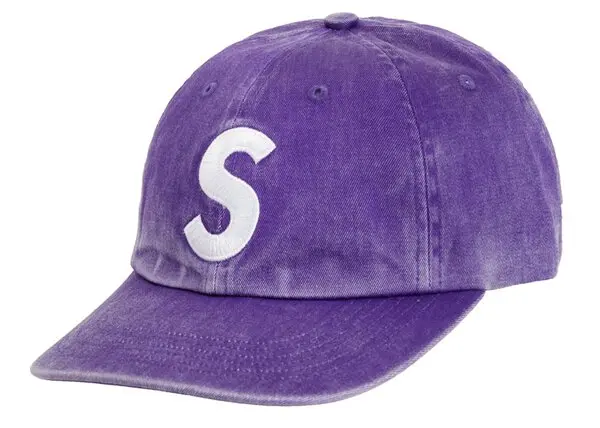 Supreme Pigment Print S Logo 6-panel Cap - Purple