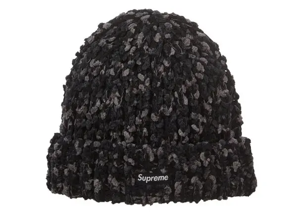 Supreme Chenille Beanie - Black