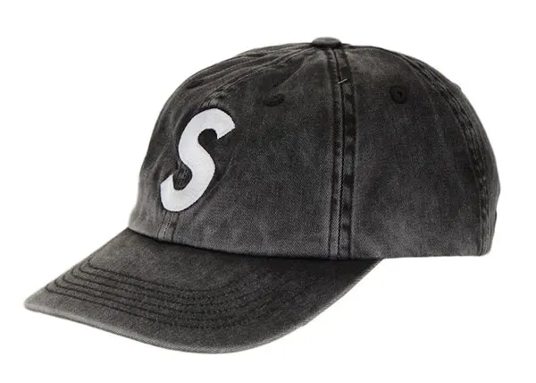 Supreme Pigment Print S Logo 6-panel Cap - Black