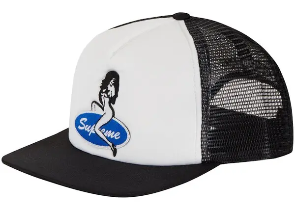Supreme Pin Up Mesh Back 5-panel Cap - Black