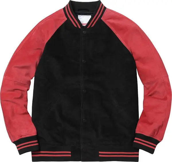 Supreme Varsity Suede Jacket - Red