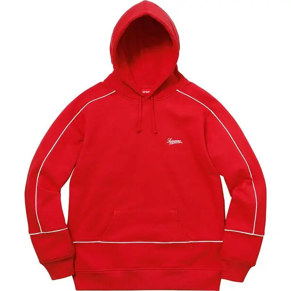 Supreme Piping Hooded Sweatshirt - Red
