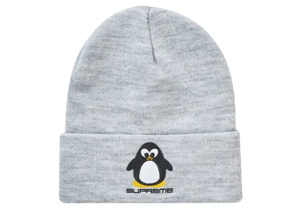 Supreme Penguin Beanie - Heather Grey