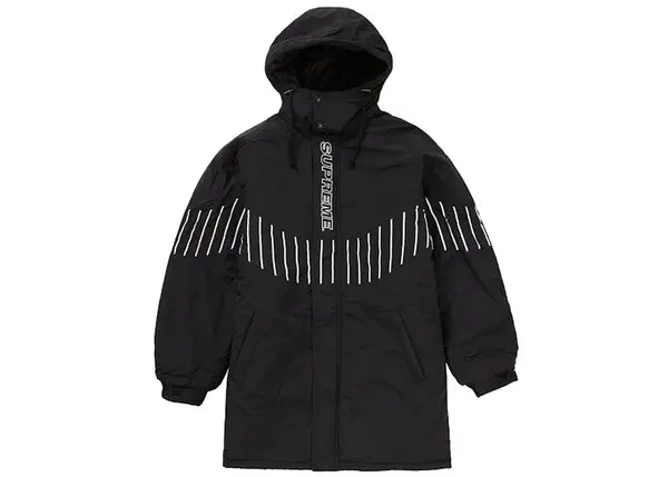 Supreme Pinstripe Panel Sports Parka Jacket