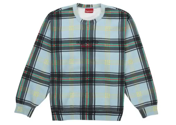 Supreme Plaid Crewneck Sweatshirt