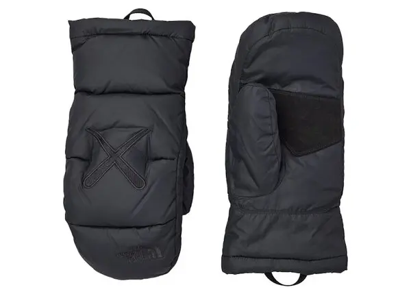 KAWS X The North Face Nuptse Mittens - Black