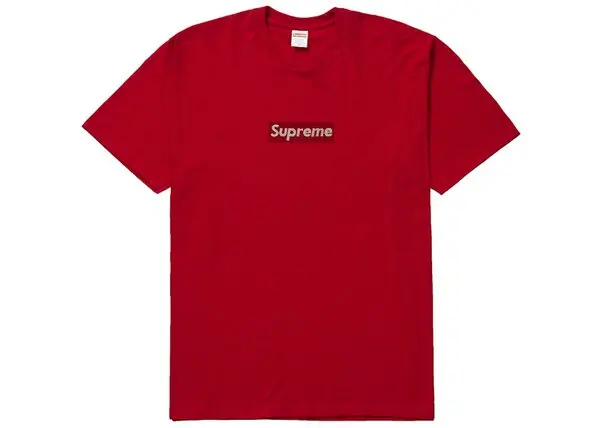 Supreme Swarovski Box Logo Tee Shirt - Red