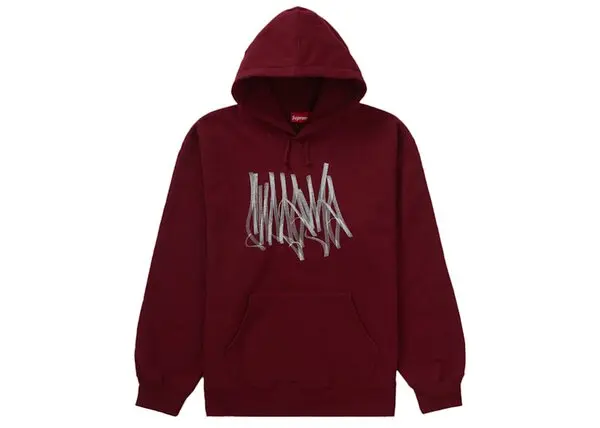 Supreme Tag Hooded Sweatshirt - Cardinal