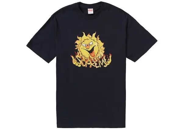 Supreme Sun Tee Shirt - Navy Blue