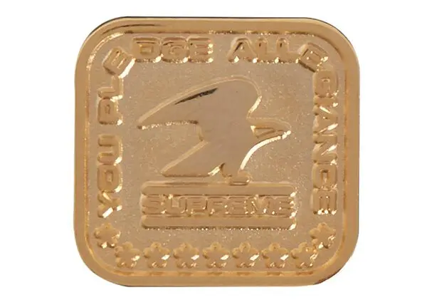 Supreme Pledge Allegiance Pin - Gold