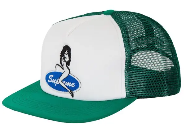 Supreme Pin Up Mesh Back 5-panel Cap - Green