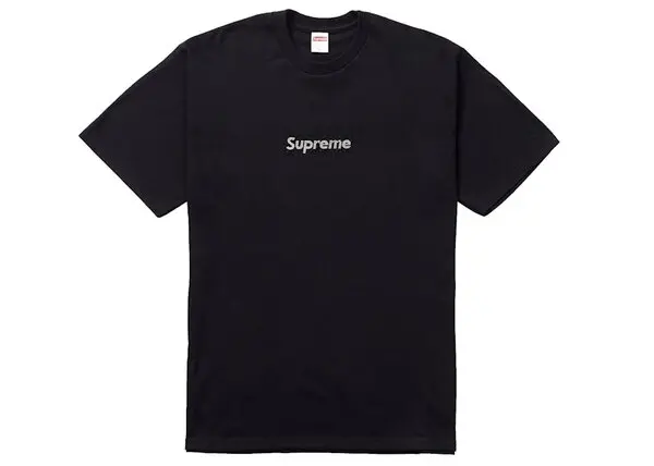 Supreme Swarovski Box Logo Tee Shirt - Black