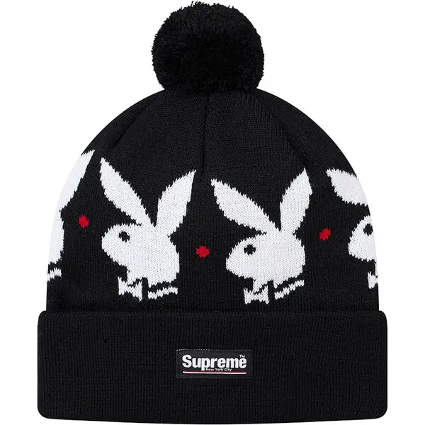 Supreme Playboy Jacquard Beanie - Black
