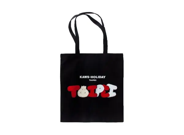 KAWS Holiday Limited Taipei Tote Bag - Black/red