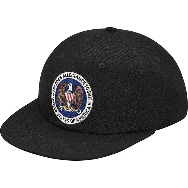 Supreme Pledge Allegiance 6-panel Cap - Black