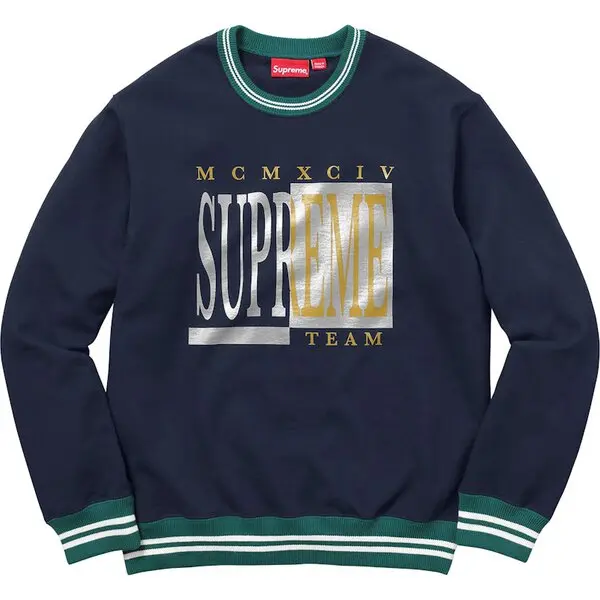Supreme Team Crewneck Sweatshirt - Navy Blue