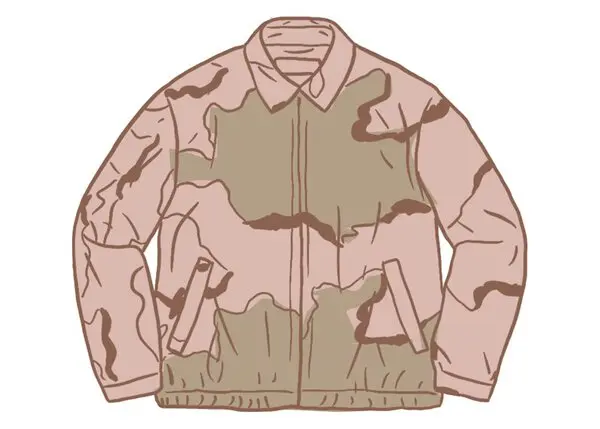 Supreme Suede Harrington Jacket - Desert Camo