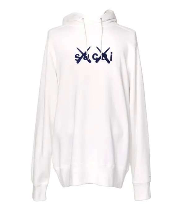 KAWS X Sacai Flock Print Sweatshirt - White