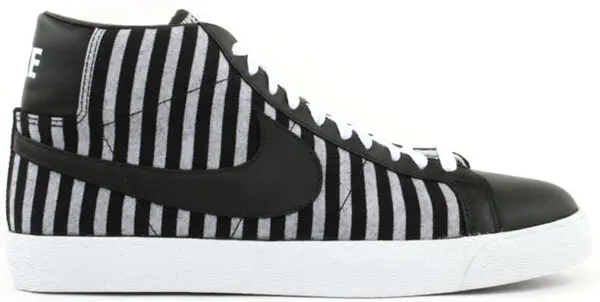 Nike Sb Blazer Mid Pinstripe Sneakers - White/black