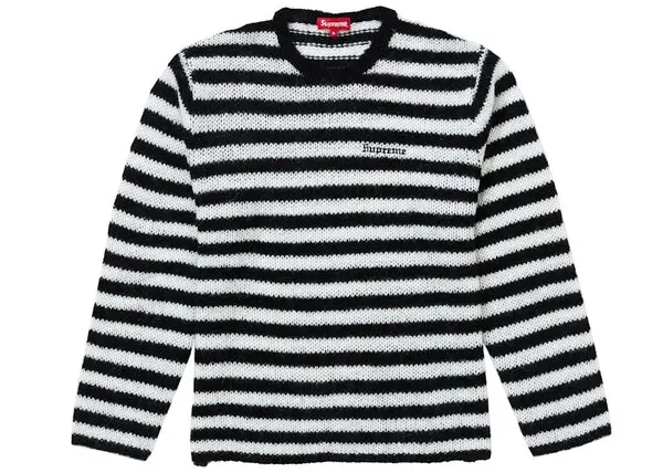 Supreme Stripe Mohair Sweater - Black