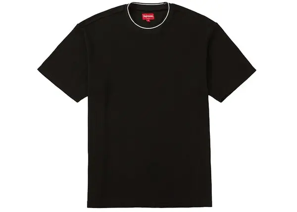Supreme Stripe Rib Waffle Top - Black