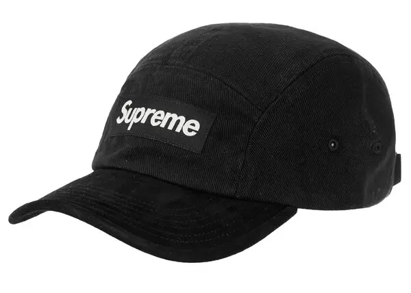 Supreme Suede Visor Camp Cap - Black