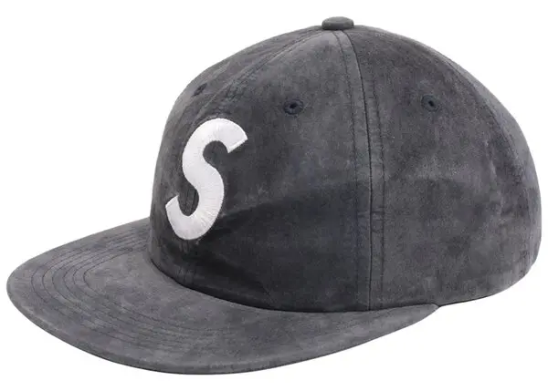 Supreme Suede S Logo 6 Panel Cap - Navy Blue