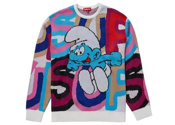 Supreme Smurfs Sweater - White