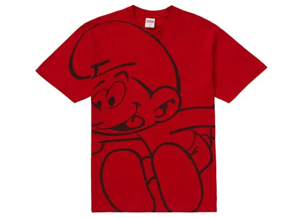 Supreme Smurfs Tee Shirt - Red