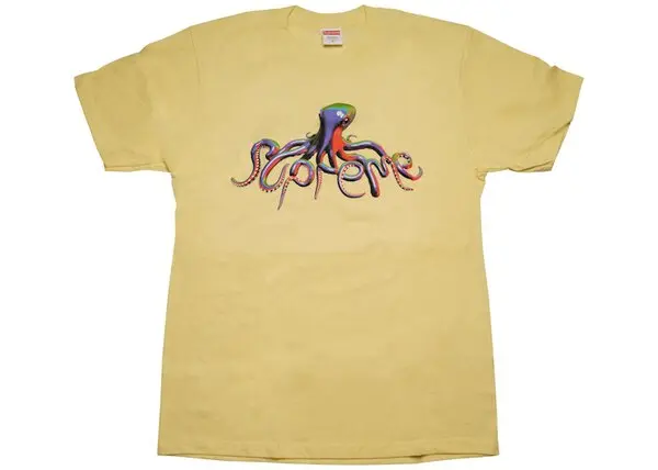 Supreme Tentacles Tee Shirt - Pale Yellow