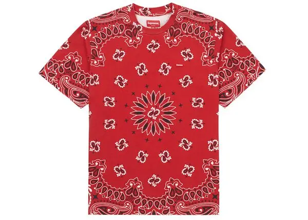 Supreme Small Box Tee Shirt - Red Bandana