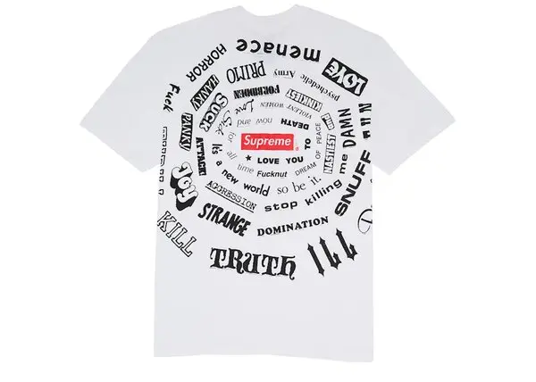 Supreme Spiral Tee Shirt - White