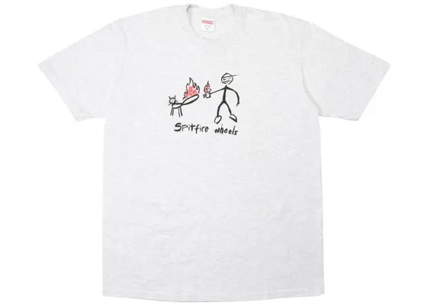 Supreme Spitfire Cat T-shirt - Ash Grey