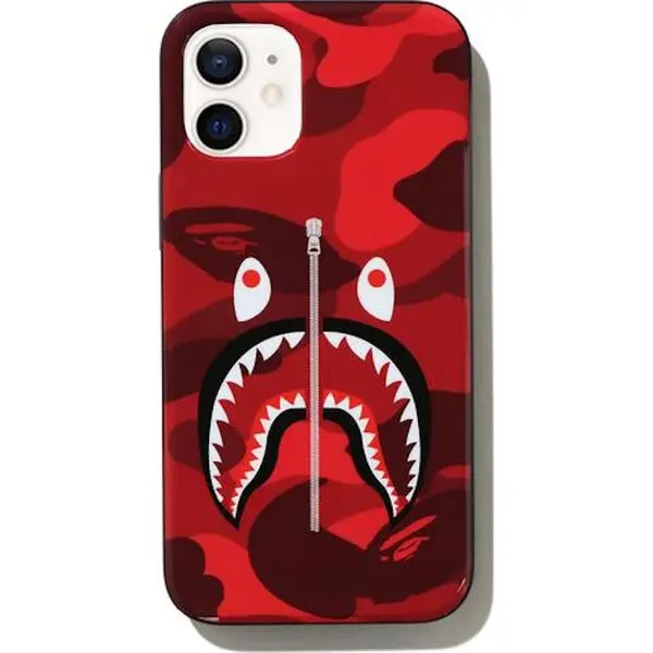 A BATHING APE Camo Shark Iphone 12 Mini Case - Red