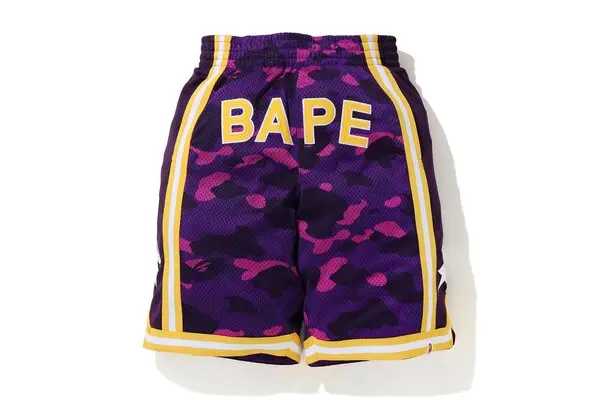 A BATHING APE Camo Wide Basketball Shorts