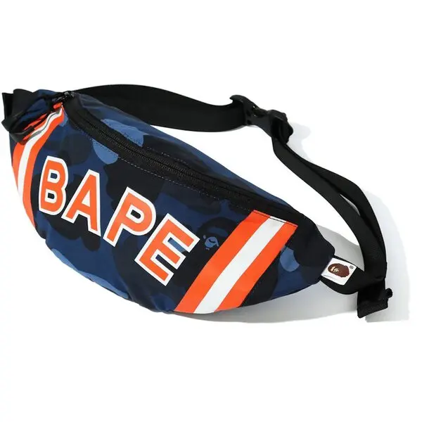 BAPE Camo Waist Bag - Navy Blue